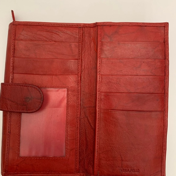 Firenze | Bags | Sabani Firenze Vera Pelle Red Wallet | Poshmark